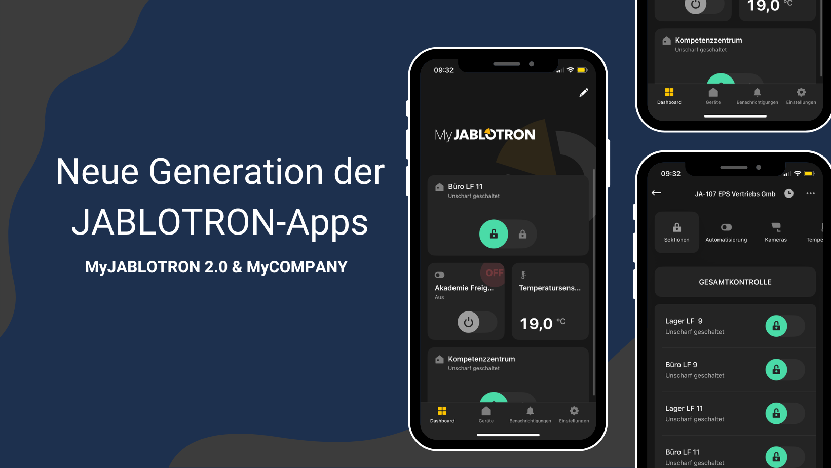 MyJABLOTRON 2.0 und MyCOMPANY